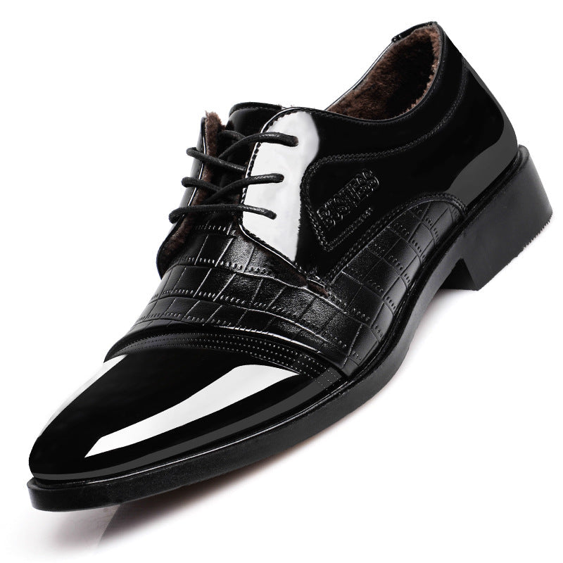 Autumn's patterned men's pointed business dress shoes in leather—a sop ...